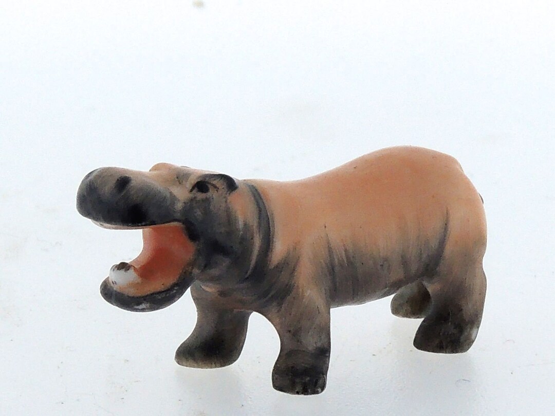 Vintage Metzler and Ortloff German Miniature Hippo Porcelain Figurine ...