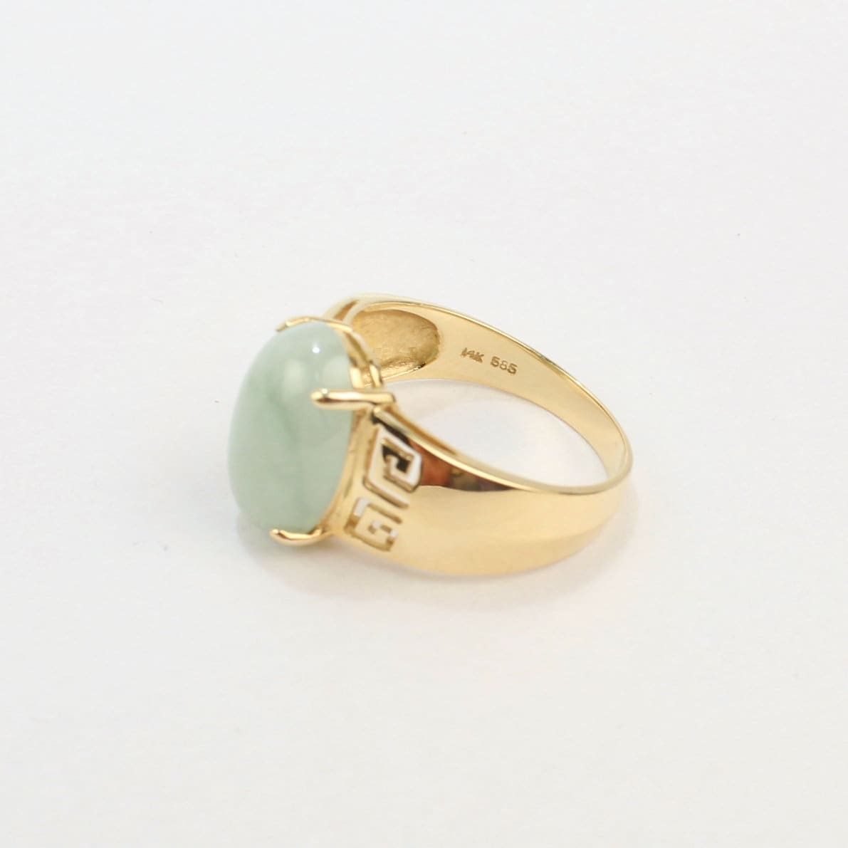 Vintage Chinese 14k Gold & Jade Ring Hong Kong Jadeite - Etsy
