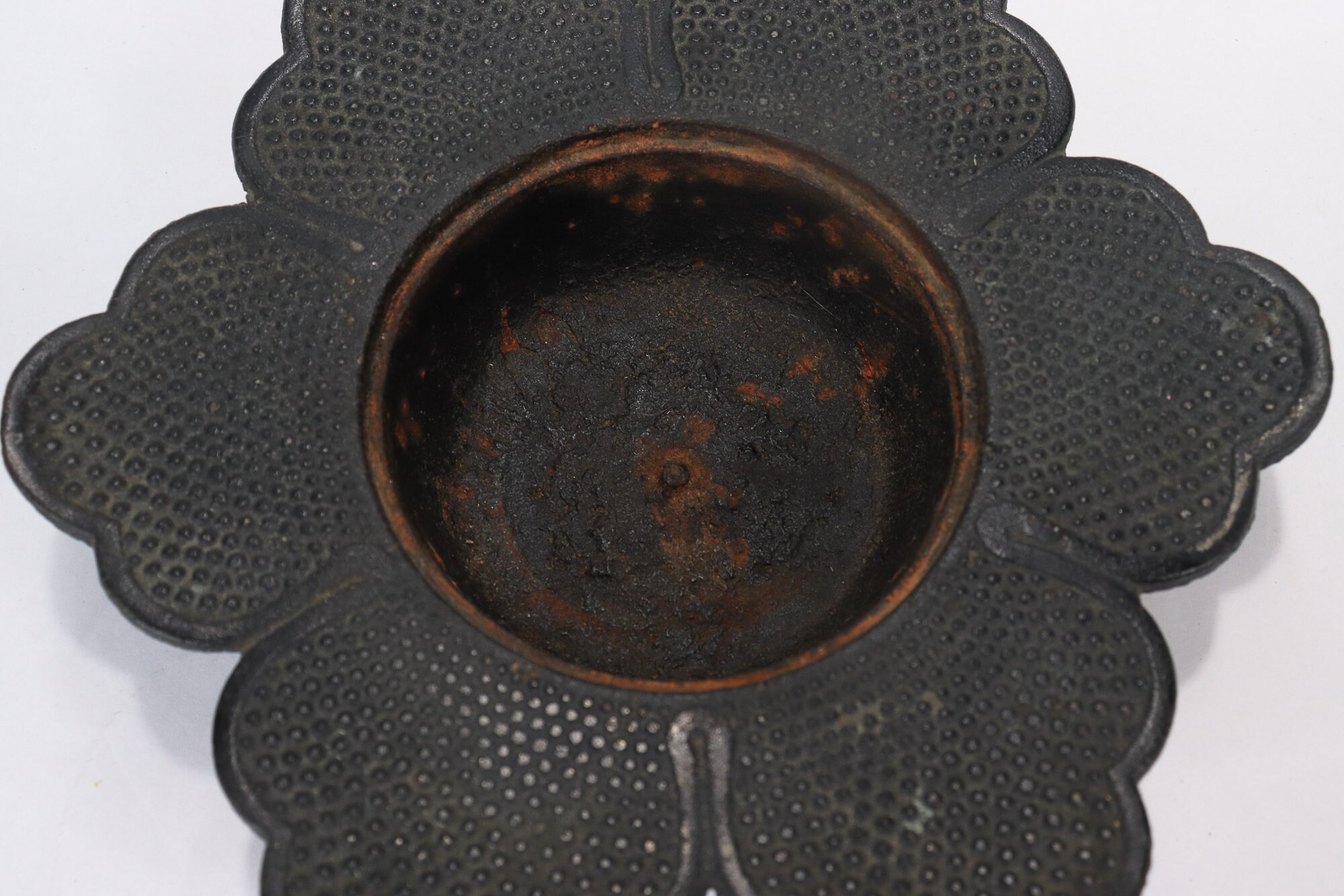 Old or Antique Japanese Cast Iron Incense Censer - Tsubaki / Camellia ...