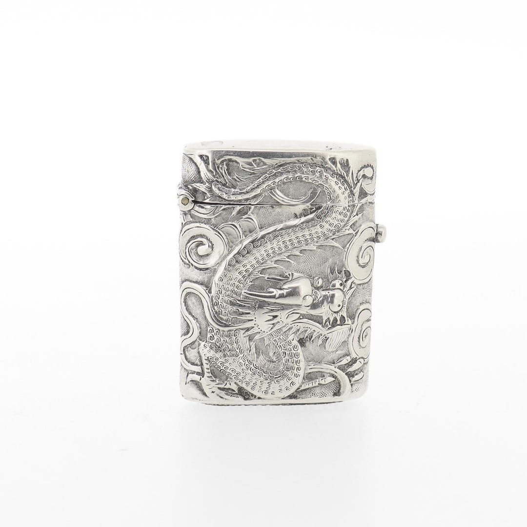 Antique Wang Hing Chinese Export Silver Vesta or Matchsafe - Etsy