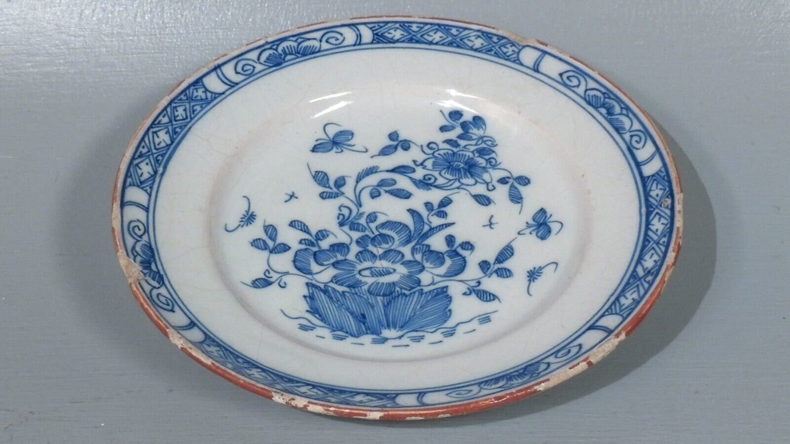 Antique 18th Century Dutch Delft Plate 3 - 3 Floral Decoration - Etsy