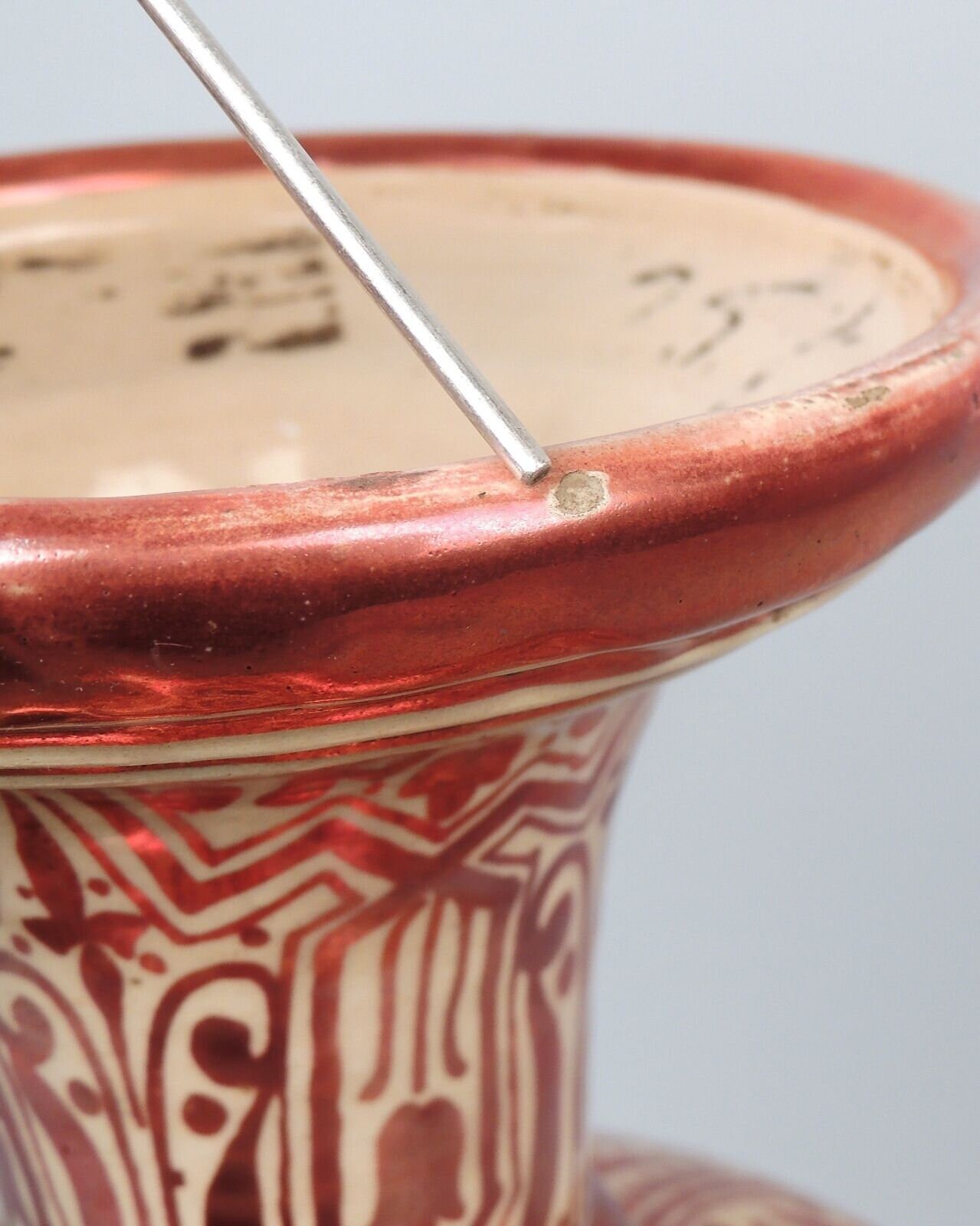 Rare Antique Hispano Moresque Pottery Vase - Copper Lustre Alhambra ...