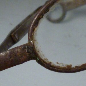 Antique 18c/19c Steel Frame Spectacles or Glasses With Hoop Ear Slides ...