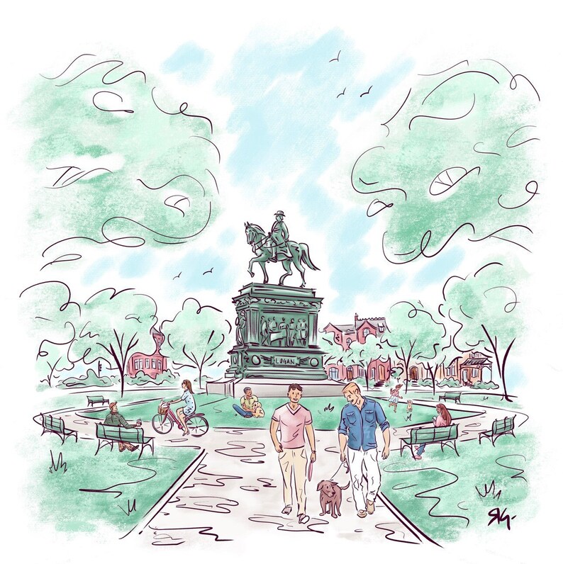 Logan Circle Washington DC fine Art Print - Etsy