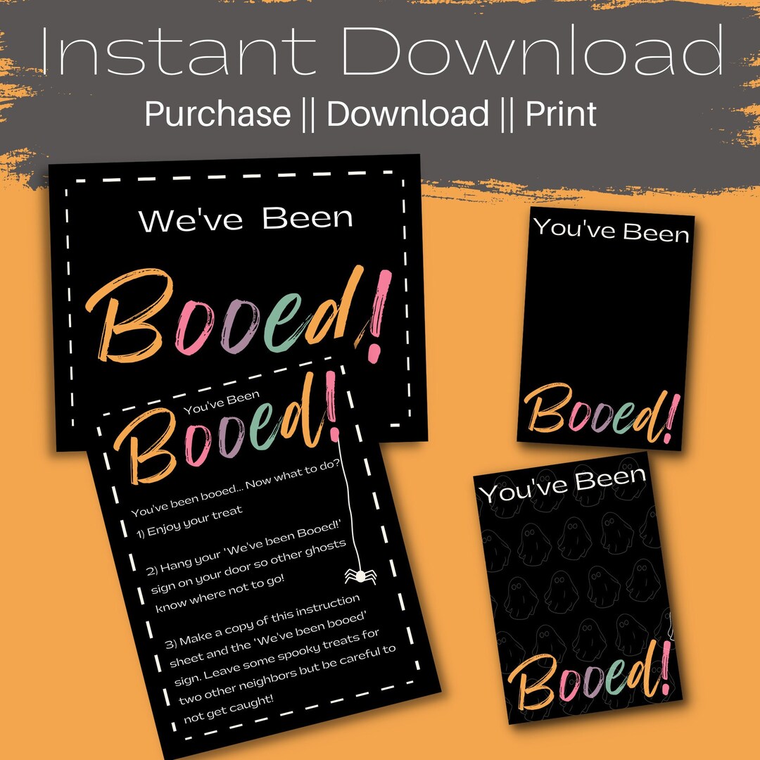 You've Been Booed Digital Download || Instructions, Cookie Card and ...