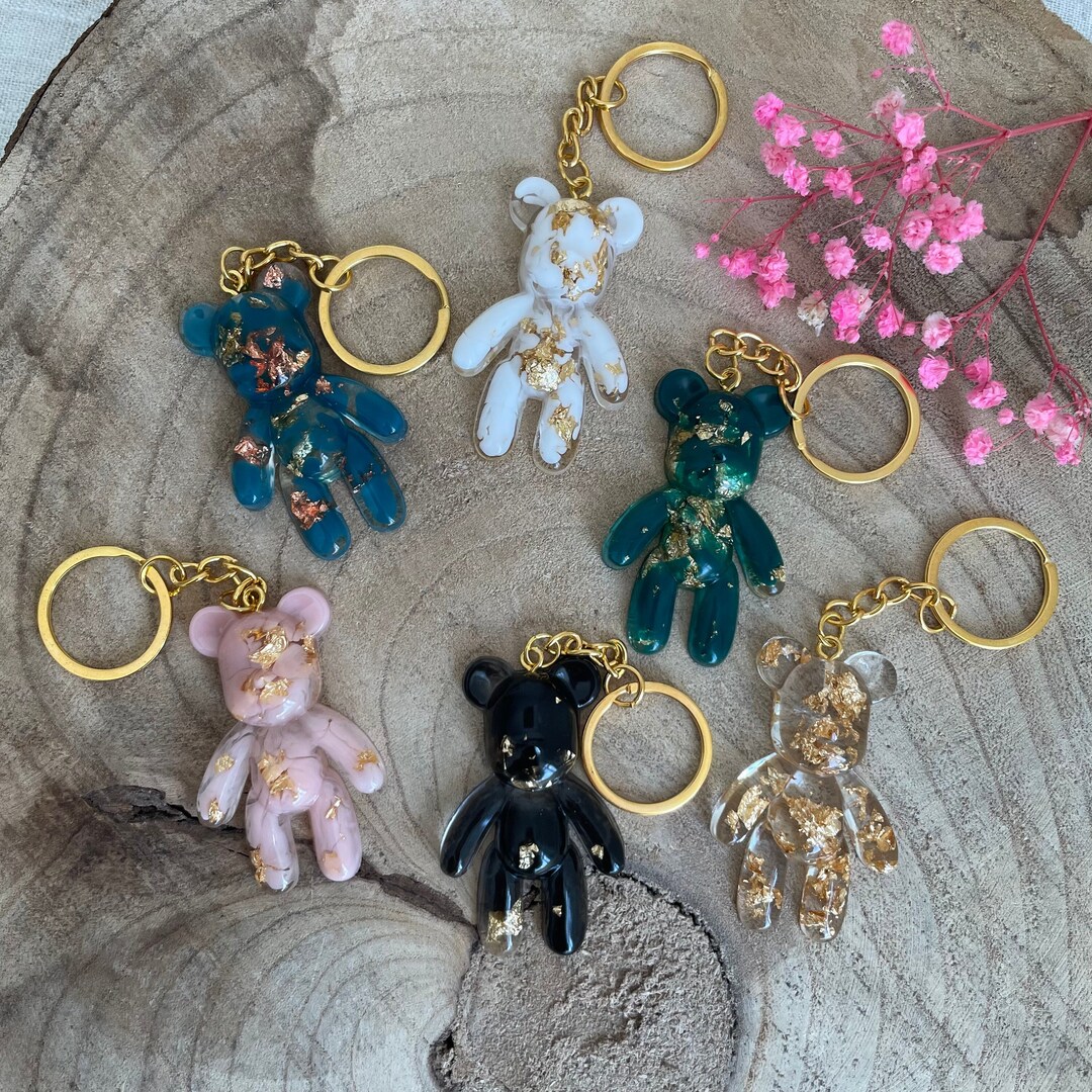 Handmade Resin Teddy Bear Keychain, Gift Ideas, Resin, Resin Art ...