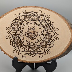 Woodburned Bee Pyrography Wall Art - Etsy