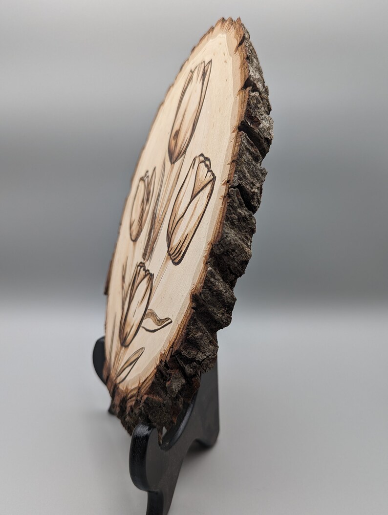 Wood Burned Roses Flowers Pyrography Wall Art - Etsy UK