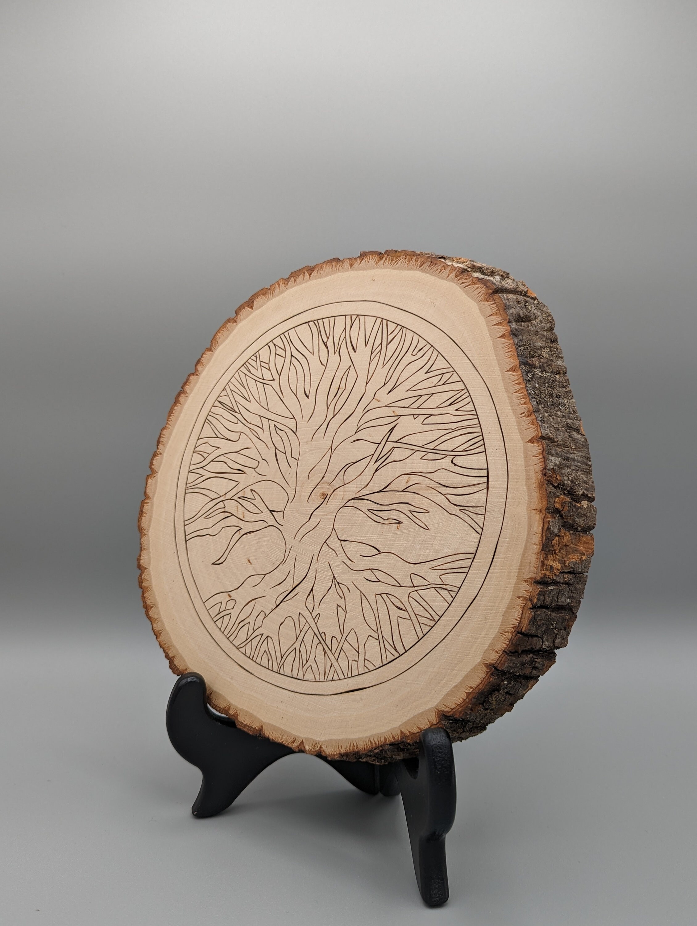 Woodburned Yggdrasil Norse Tree of Life Pyrography Wall Art - Etsy