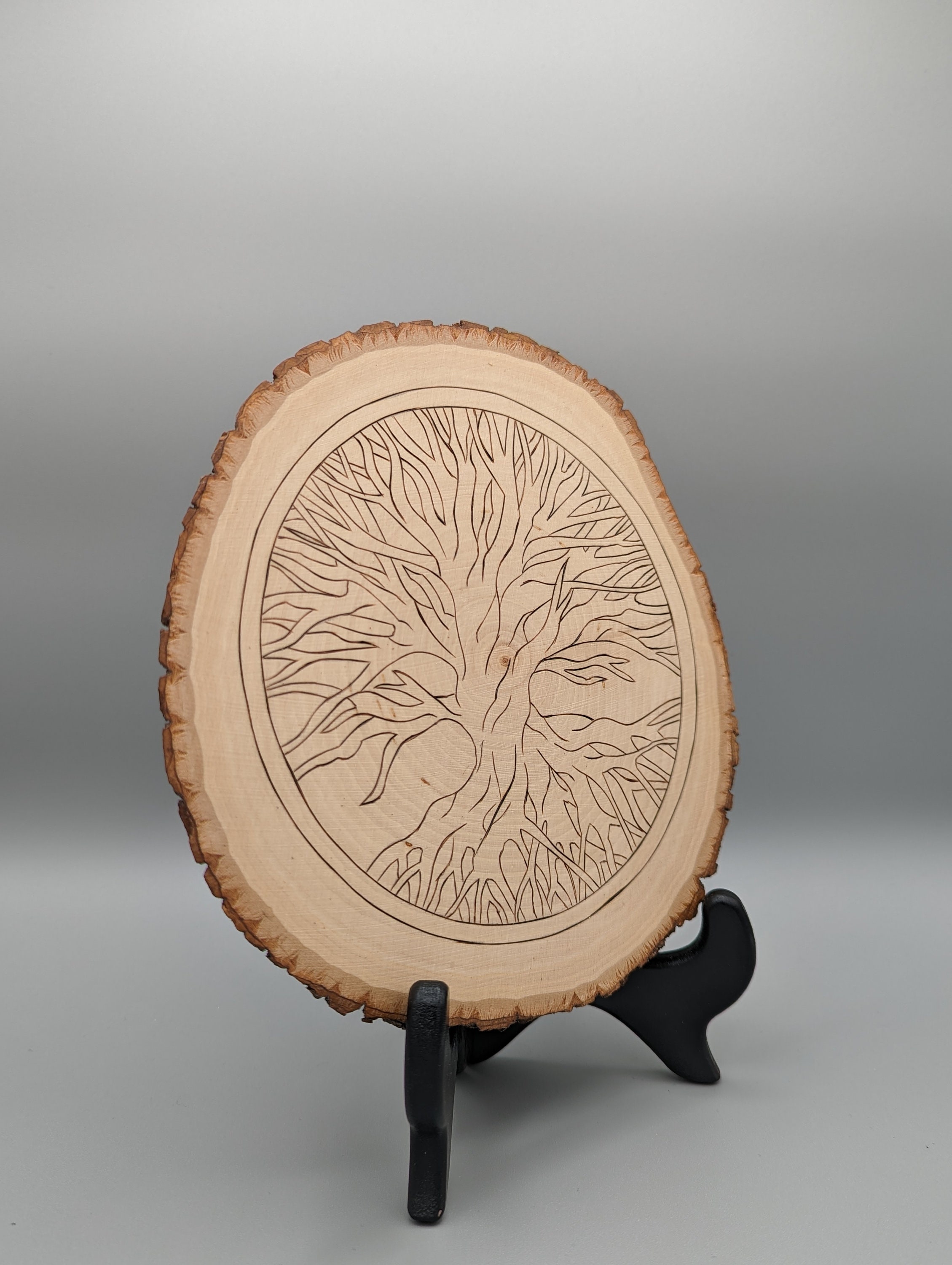 Woodburned Yggdrasil Norse Tree of Life Pyrography Wall Art - Etsy