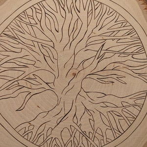 Woodburned Yggdrasil Norse Tree of Life Pyrography Wall Art - Etsy ...