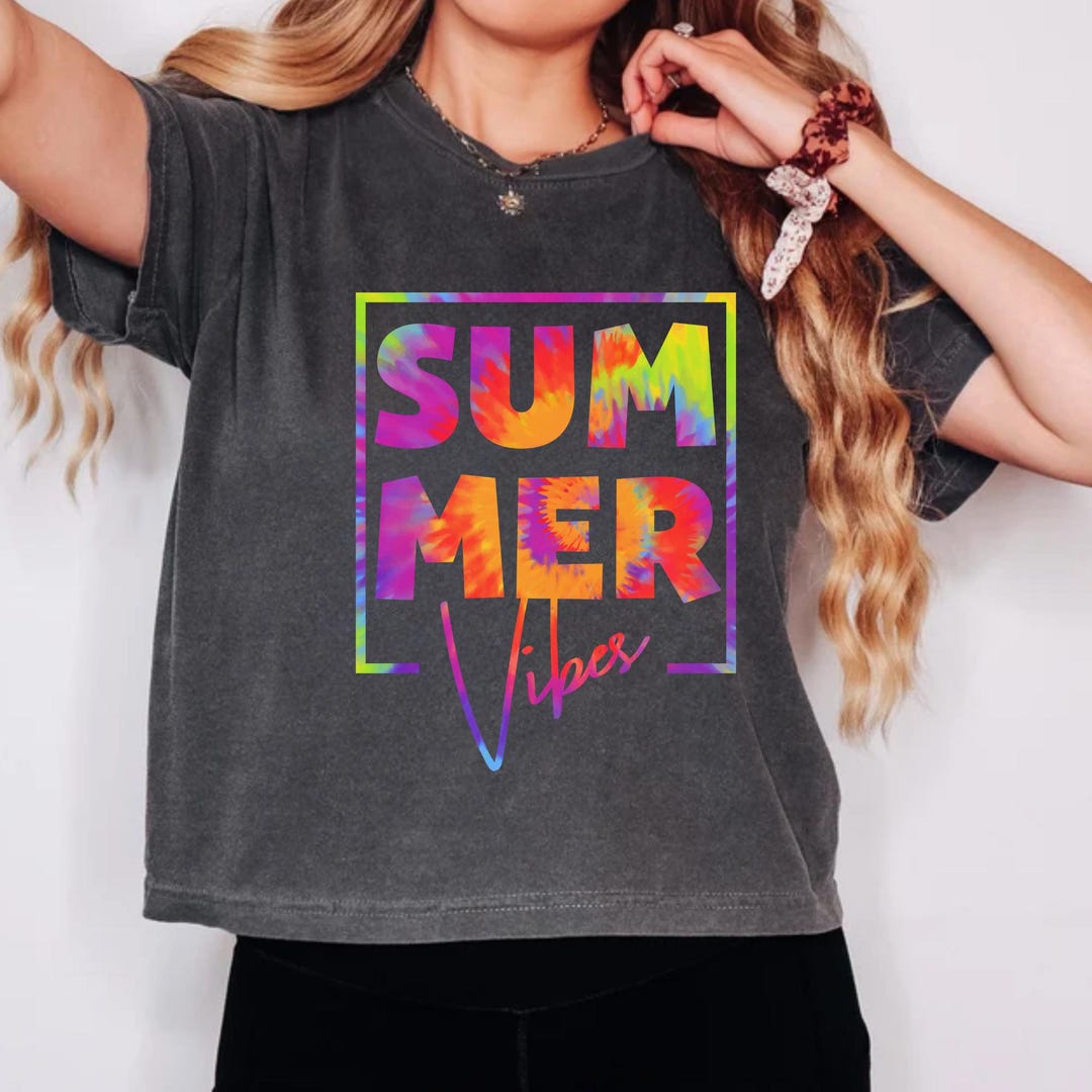 Neon Summer Crop Top, Vintage Summer Shirt, Beach T- Shirt, Bright ...