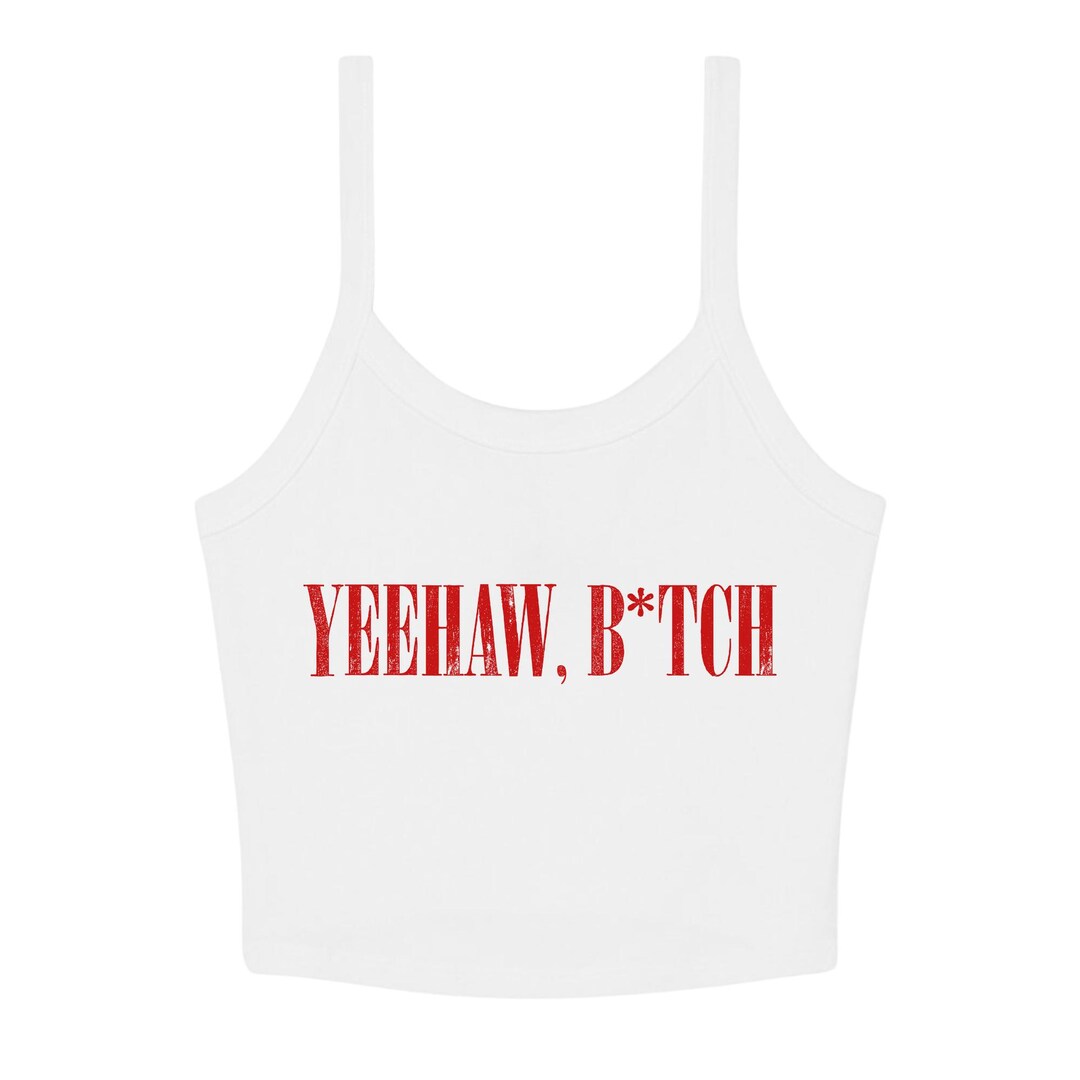 Vintage Western Yeehaw Crop Tank Top, Country Festival Outfit, Western ...