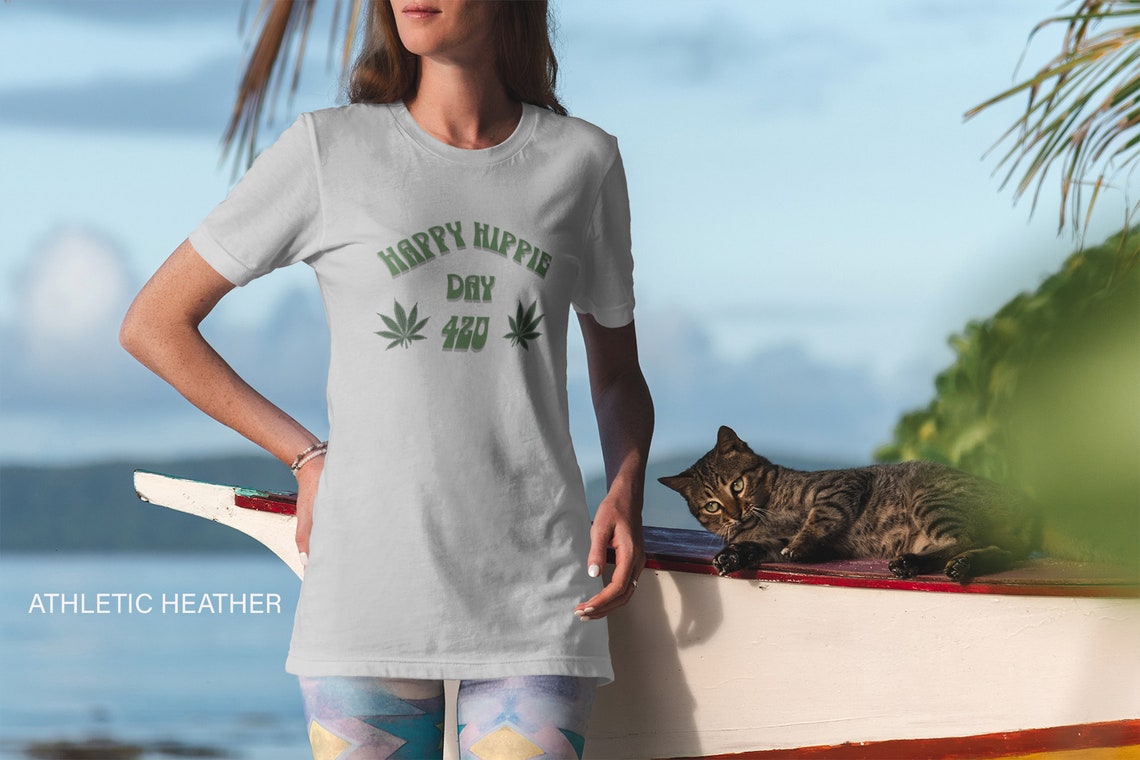 Happy Hippie Day 420 Bella Canvas T-shirts Stoner Girl Hippie Clothes ...