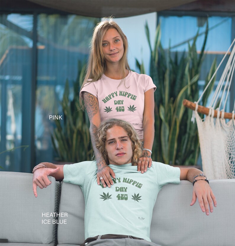 Happy Hippie Day 420 Bella Canvas T-shirts Stoner Girl Hippie Clothes ...