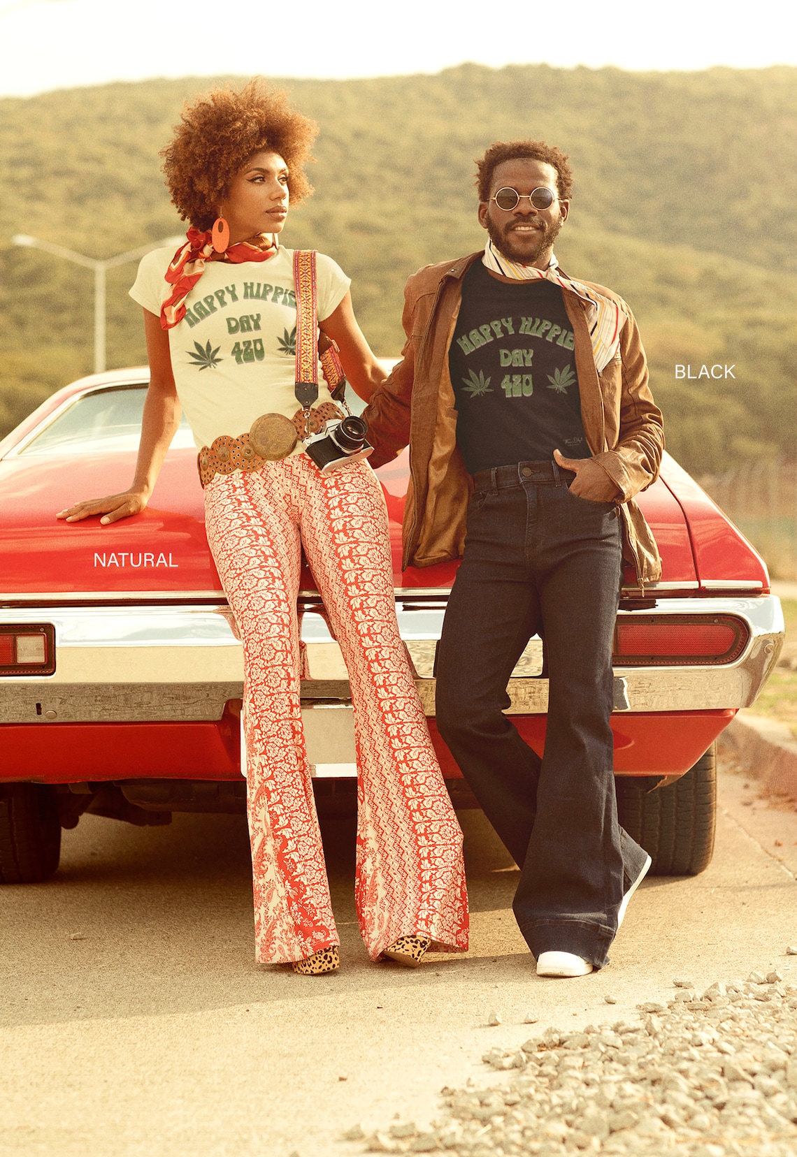 Happy Hippie Day 420 Bella Canvas T-shirts Stoner Girl Hippie - Etsy