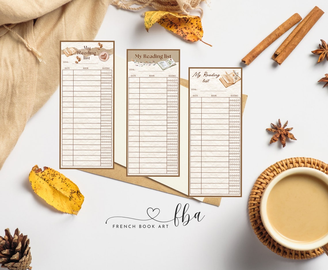 My Reading List Bookmark, Library Card, Book Lovers Gifts, Printable ...