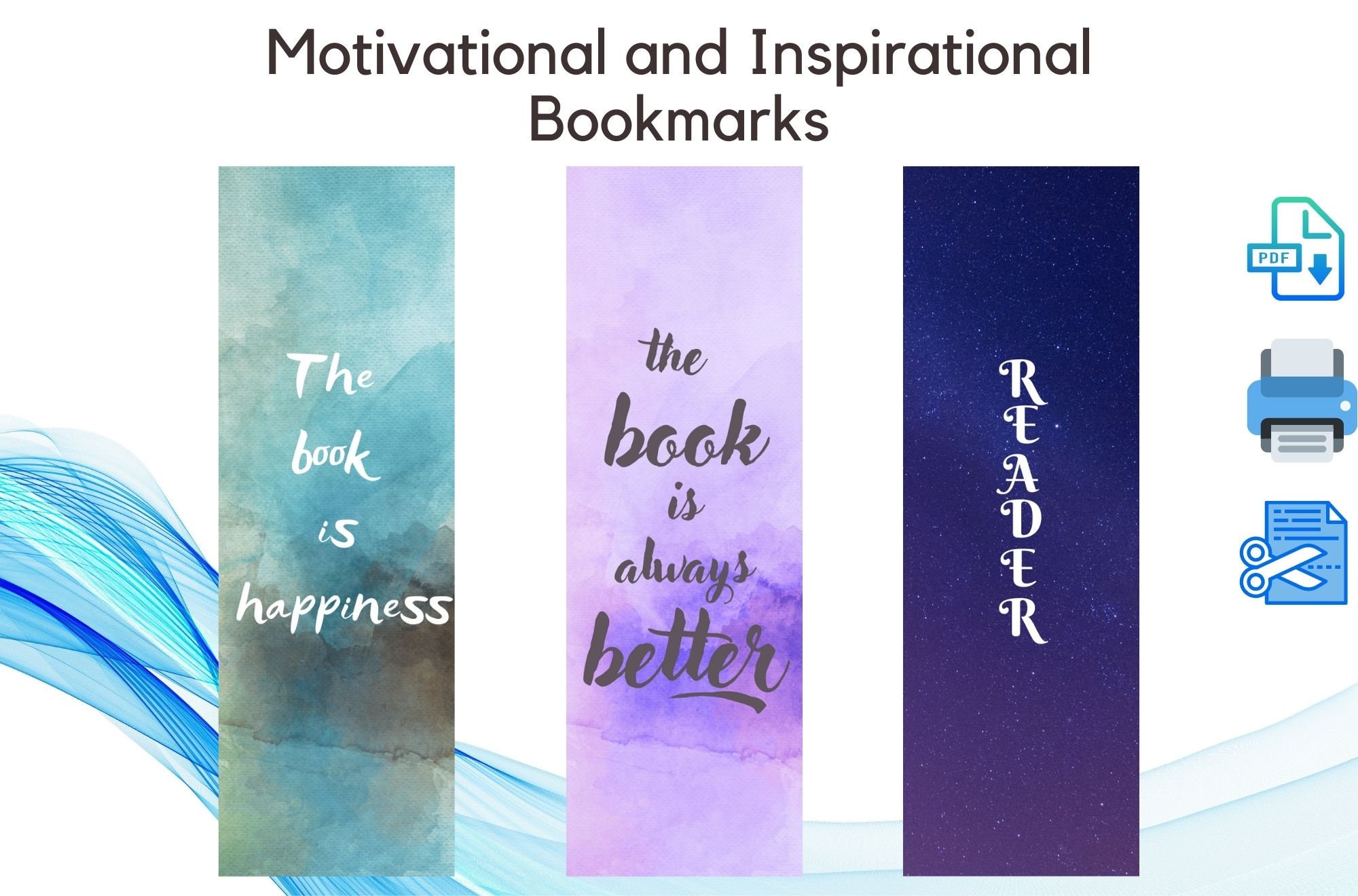 Inspirational Quotes Bookmarks, Positive Affirmations, Motivate and ...