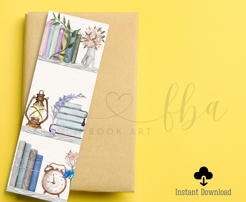 Printable Bookmarks Set Bookshelf Bookmarks Book Club - Etsy