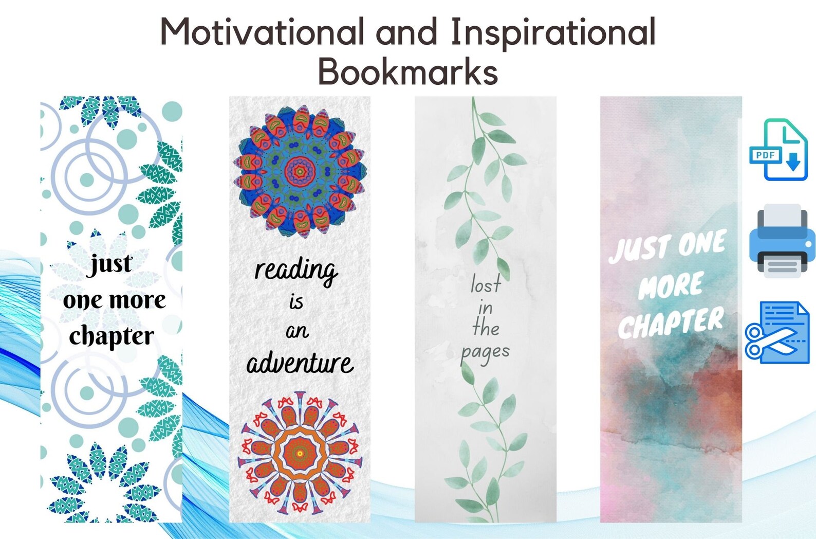 Inspirational Quotes Bookmarks, Positive Affirmations, Motivate and ...