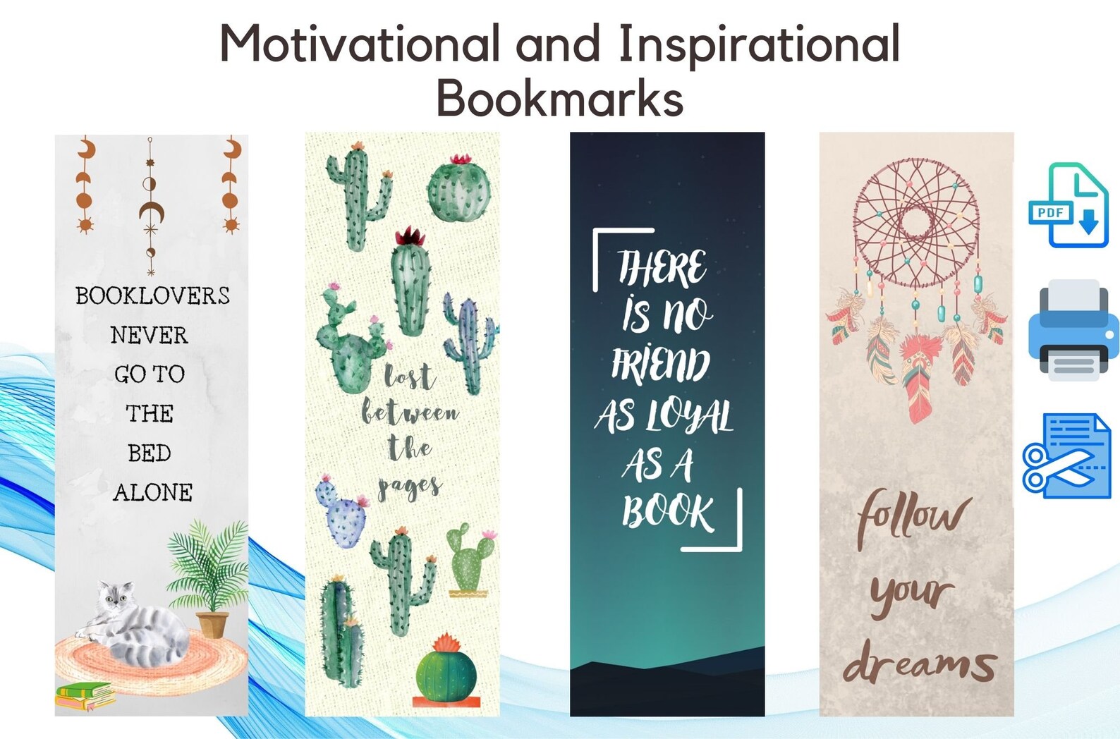 Inspirational Quotes Bookmarks, Positive Affirmations, Motivate and ...