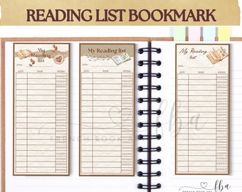 Reading Log Library Card - Etsy