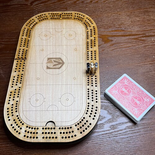 Hockey Cribbage Board: Custom Board Add Your Logo or Team - Etsy