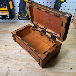 Wooden Hinge Box - Etsy