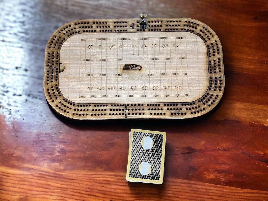 Football Cribbage Board: Personalized Cribbage Board, Custom Cribbage ...