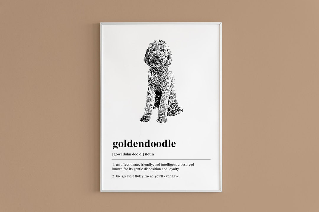 Goldendoodle Definition Printable Wall Art, Goldendoodle Gift, Dog ...
