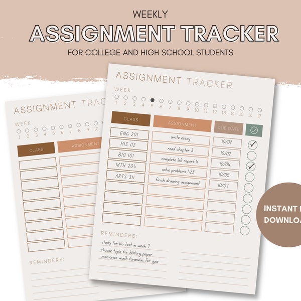 Homework Chart - Etsy