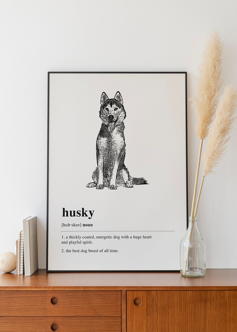 Siberian Husky Printable Wall Art | Dog Lover Gift | Dog Art | Dog ...