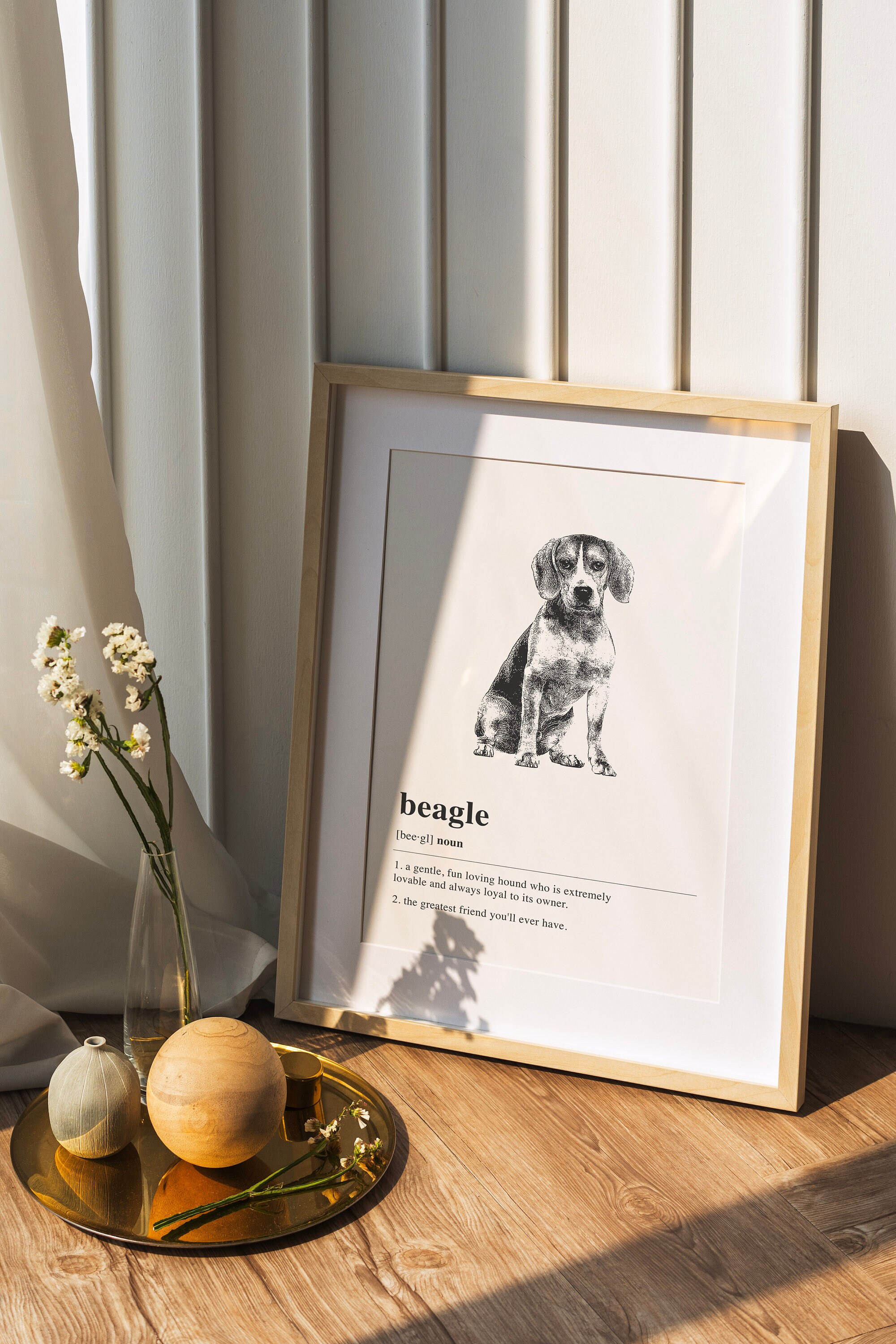 Beagle Definition Printable Wall Art | Beagle Gift | Dog Lover Gift ...