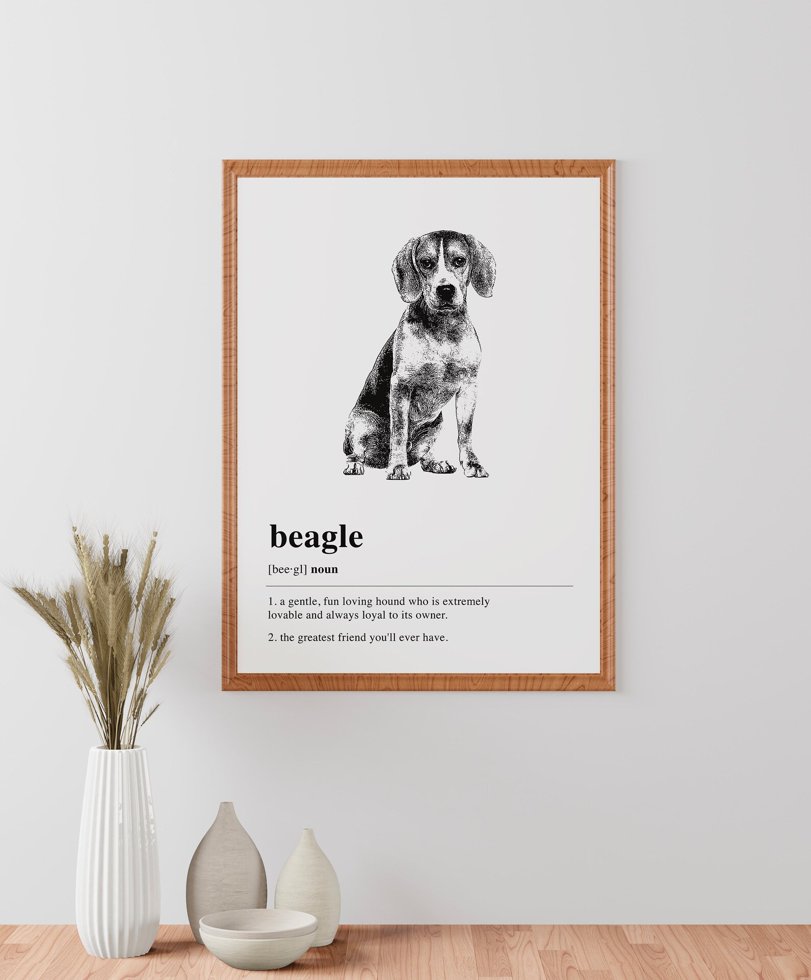 Beagle Definition Printable Wall Art | Beagle Gift | Dog Lover Gift ...