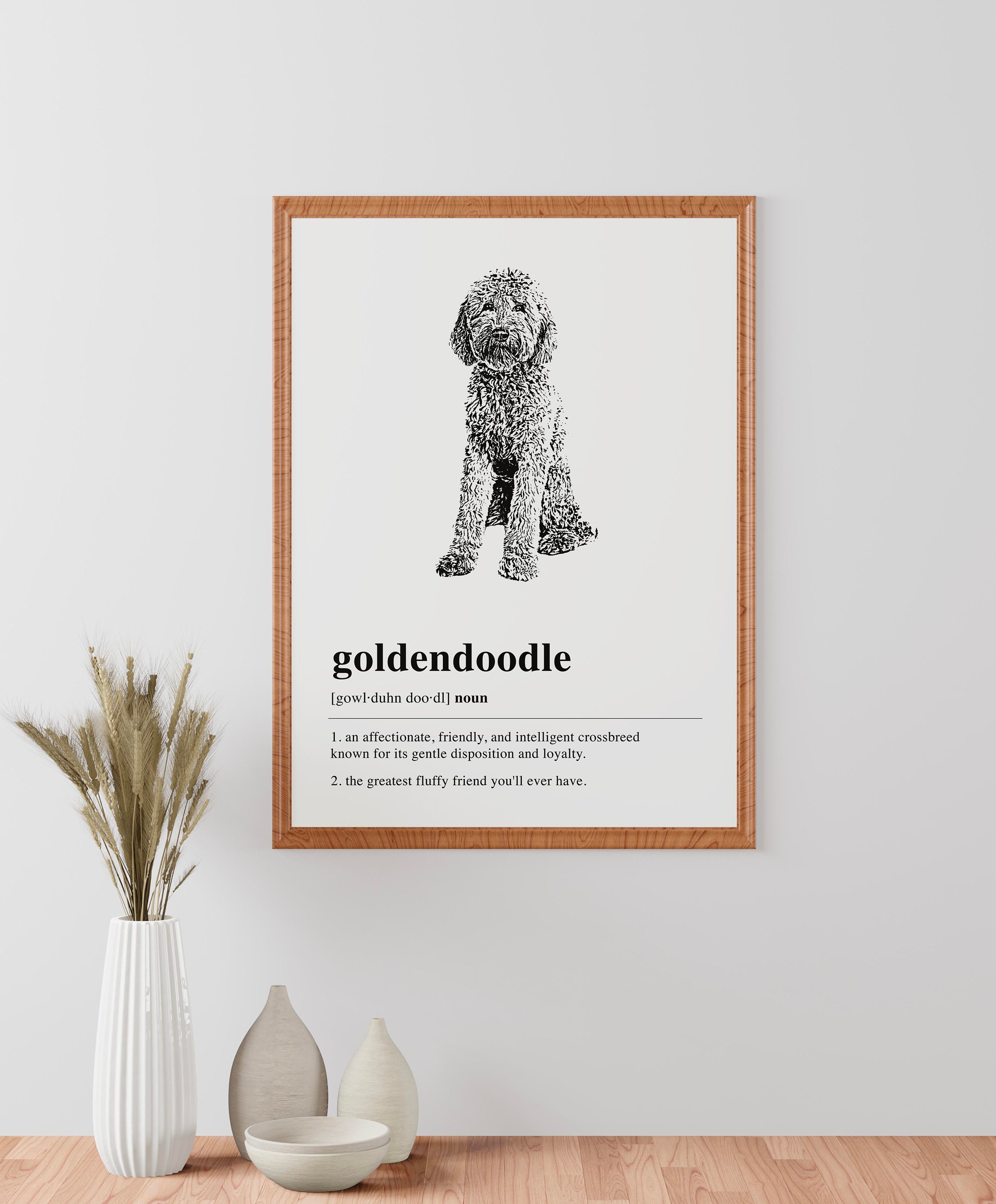 Goldendoodle Definition Printable Wall Art, Goldendoodle Gift, Dog ...