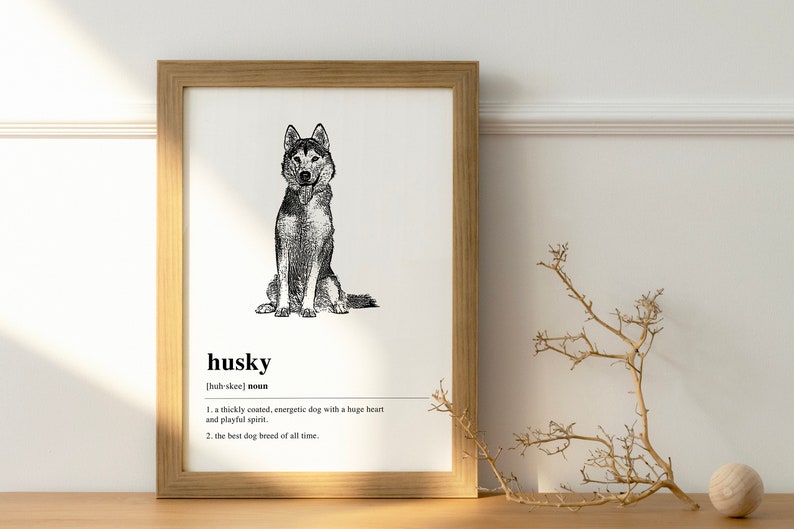 Siberian Husky Printable Wall Art | Dog Lover Gift | Dog Art | Dog ...