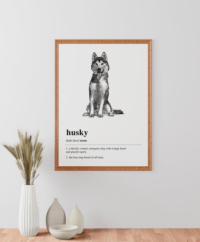 Siberian Husky Printable Wall Art | Dog Lover Gift | Dog Art | Dog ...