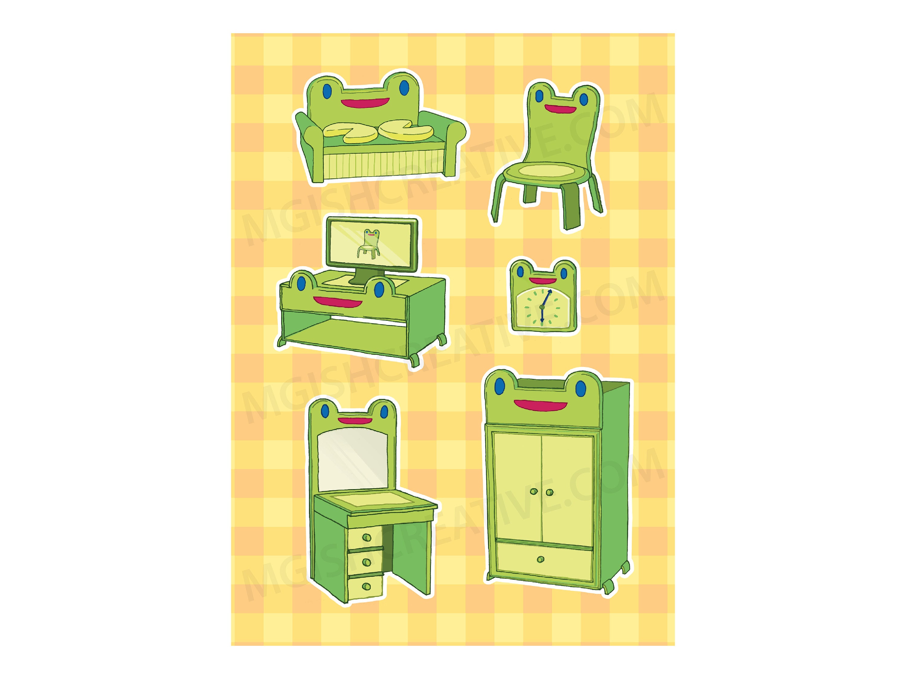 FROGGY CHAIR Furniture Keychain ACNH Animal Crossing New Horizons Epic ...