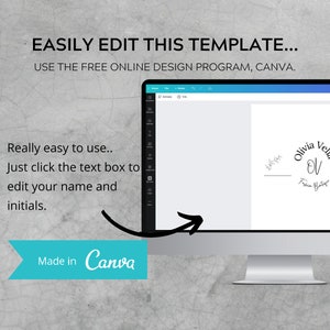 DIY Logo Design, Text Logo, Modern Logo, Signature Logo, Editable Canva ...