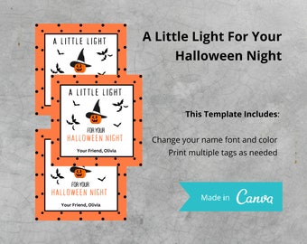 A Little Light for Halloween Night Halloween Printable Glow Stick Glow ...