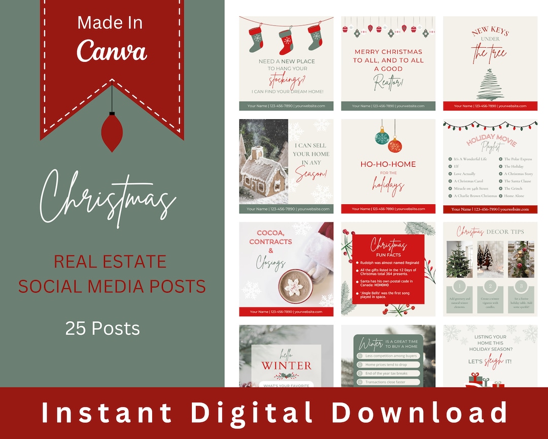 25 Christmas Real Estate Instagram Posts | Real Estate Marketing ...