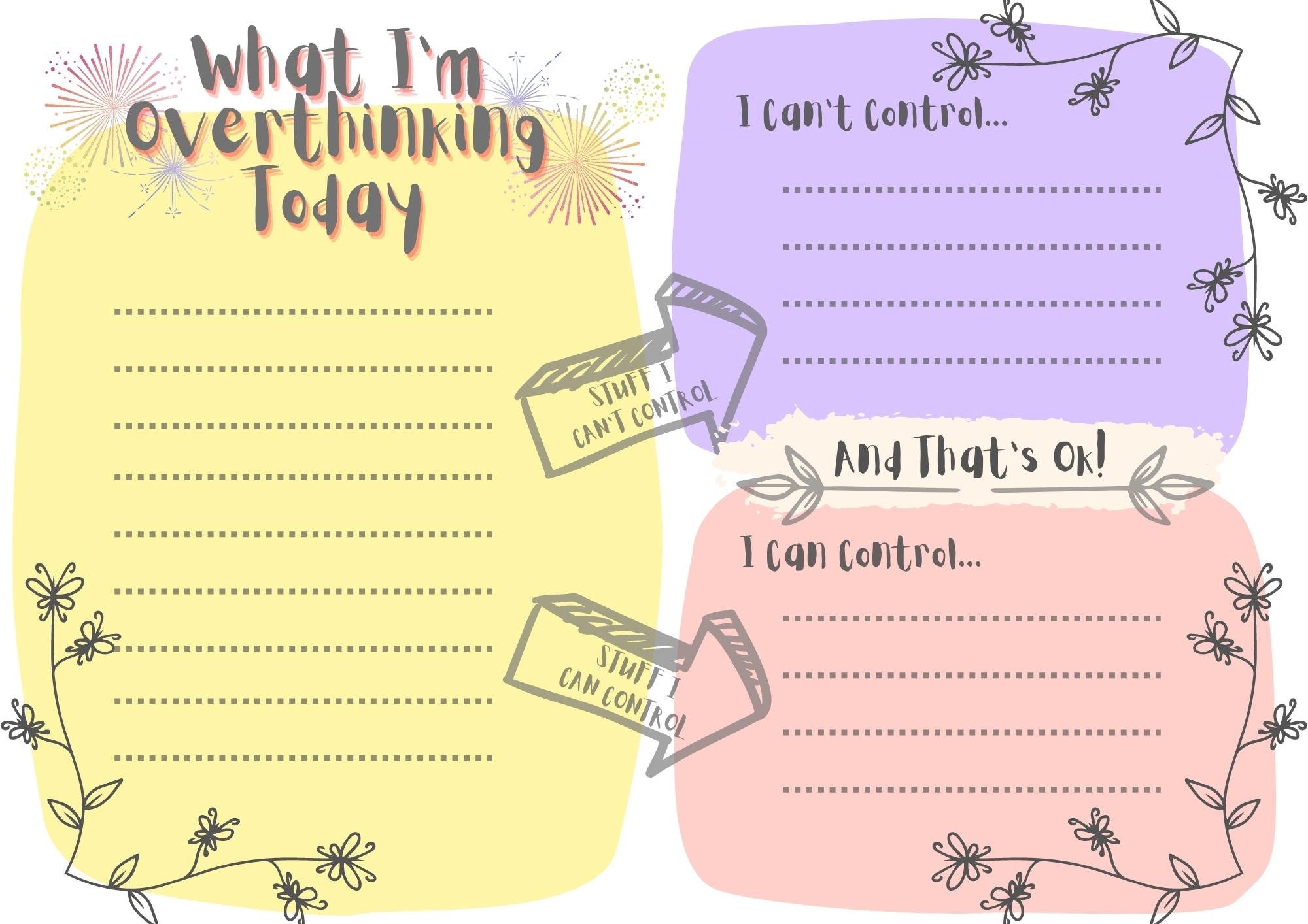 Self Care Check in Journal Daily Overthinking Journal - Etsy