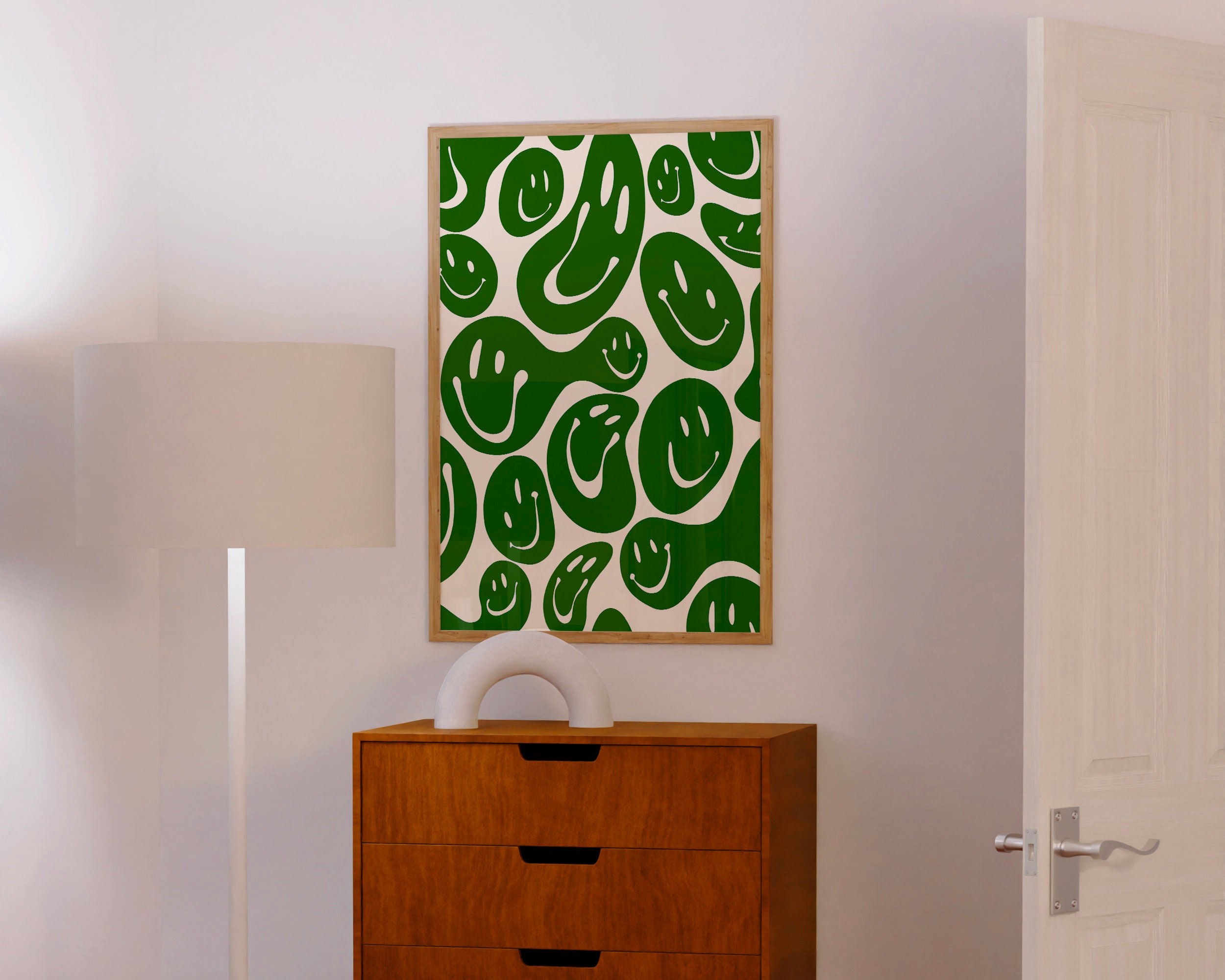 Retro Smiley Faces Poster, Preppy Room Decor for Aesthetic Teen Girl ...