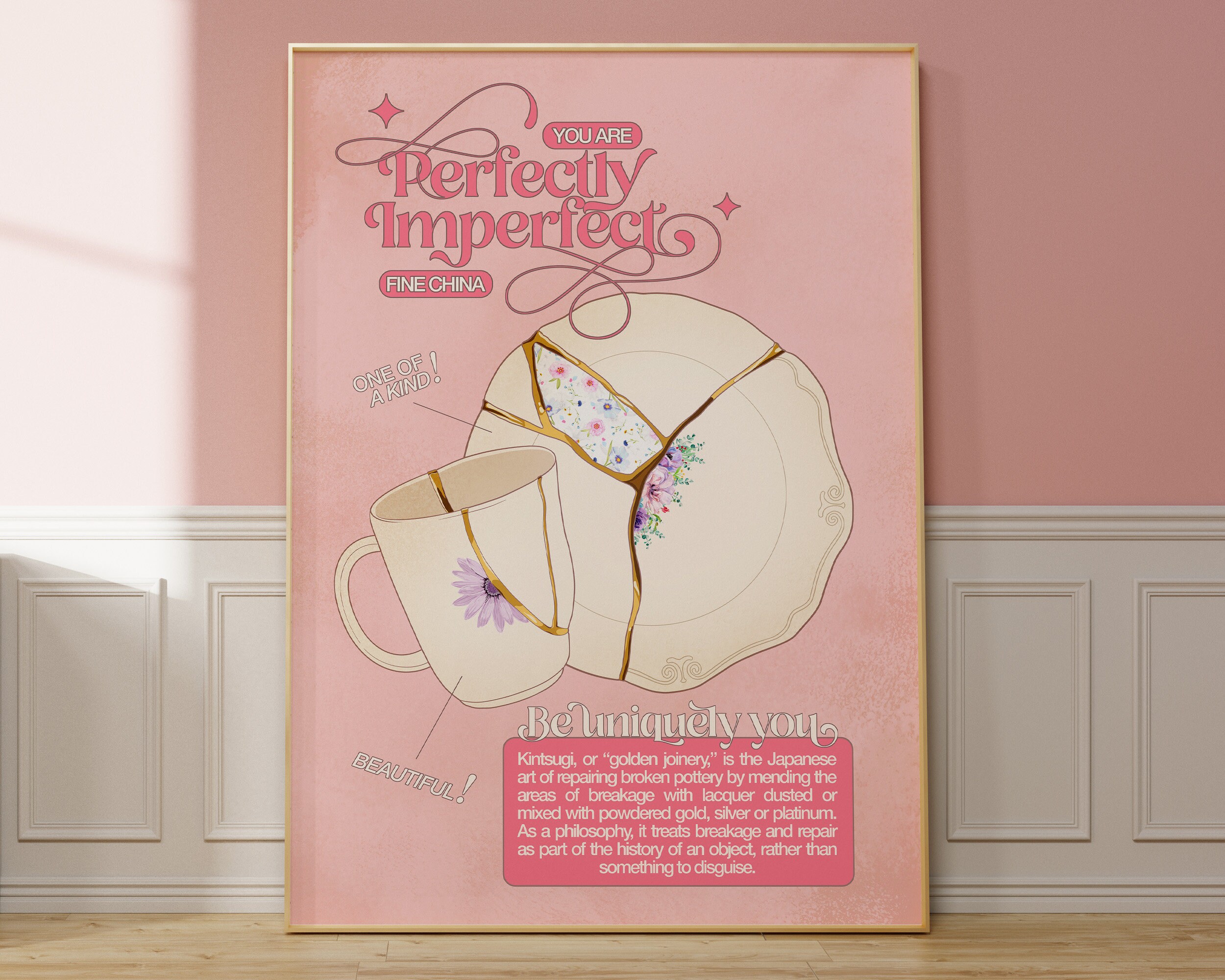 Pastel Pink Positive Affirmation Poster, Aesthetic Teen Girl Room Decor ...