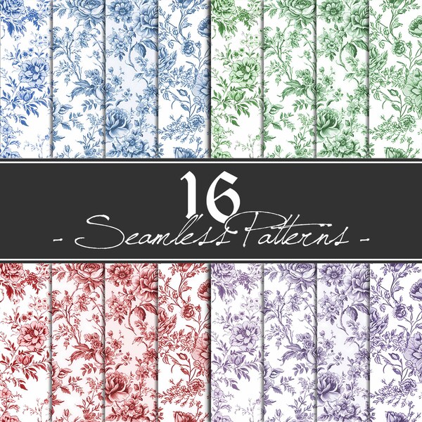 Toile Digital Paper - Etsy