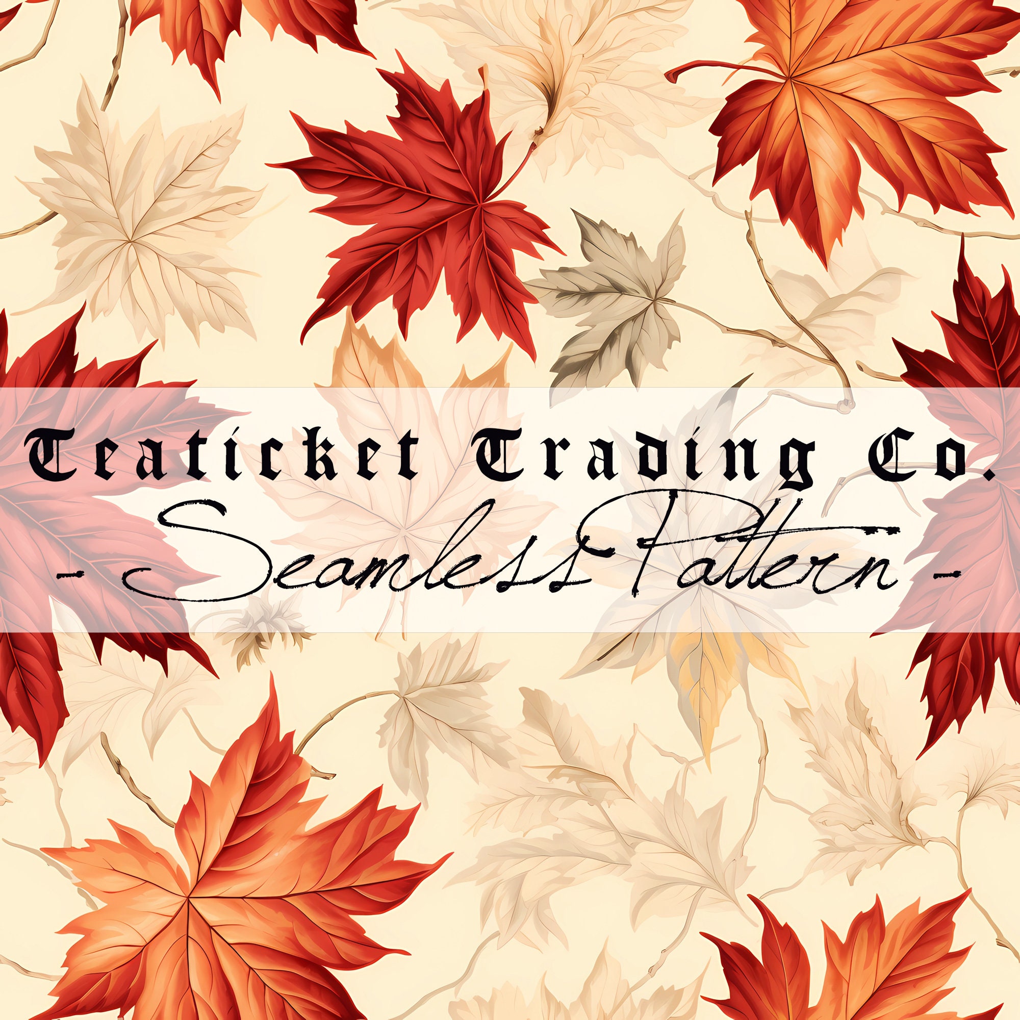 Fall Foliage Digital Pattern Seamless Autumn Leaf Paper - Etsy