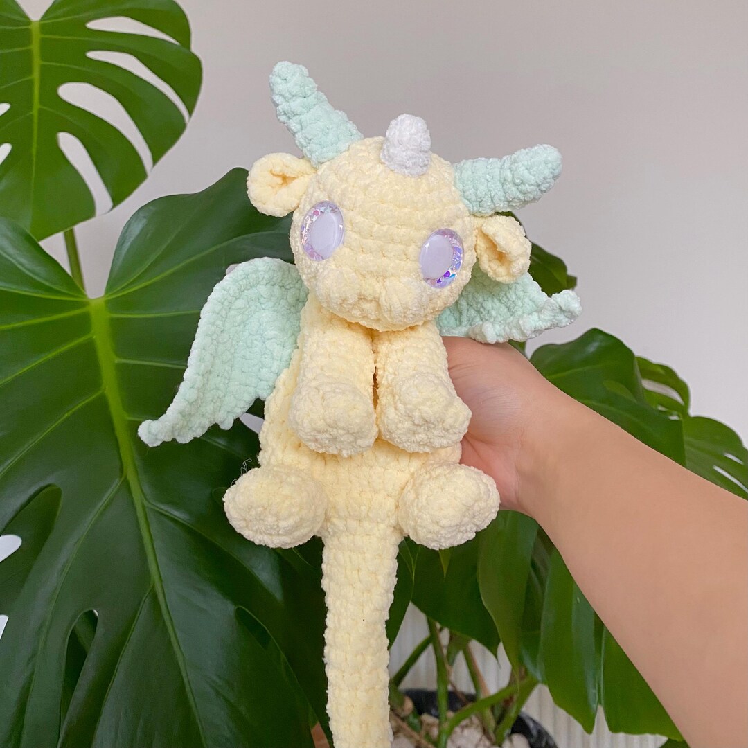 Crochet Dragon Snuggler Amigurumi Cute Soft Handmade Stuffed Toy Baby ...