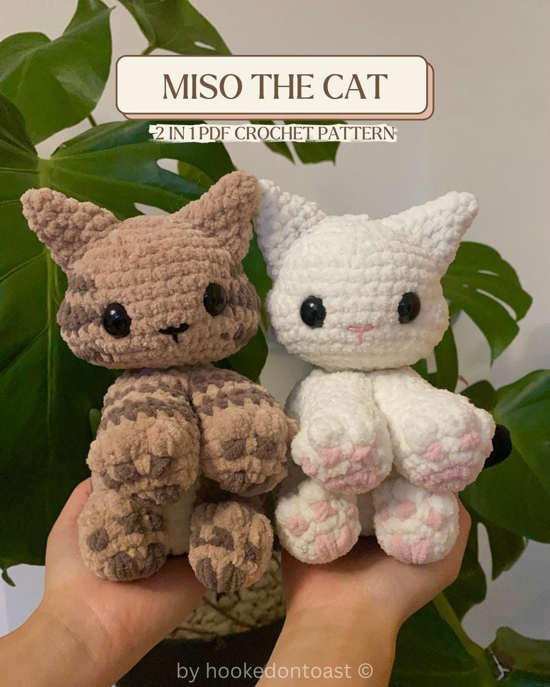 Miso the Cat PDF Häkelanleitung || 2-in-1 PDF DATEI, süßes Amigurumi Plüschtier - Etsy.de