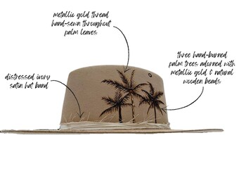 Made to Order Handcrafted Burned Wide Brim Hat - Etsy