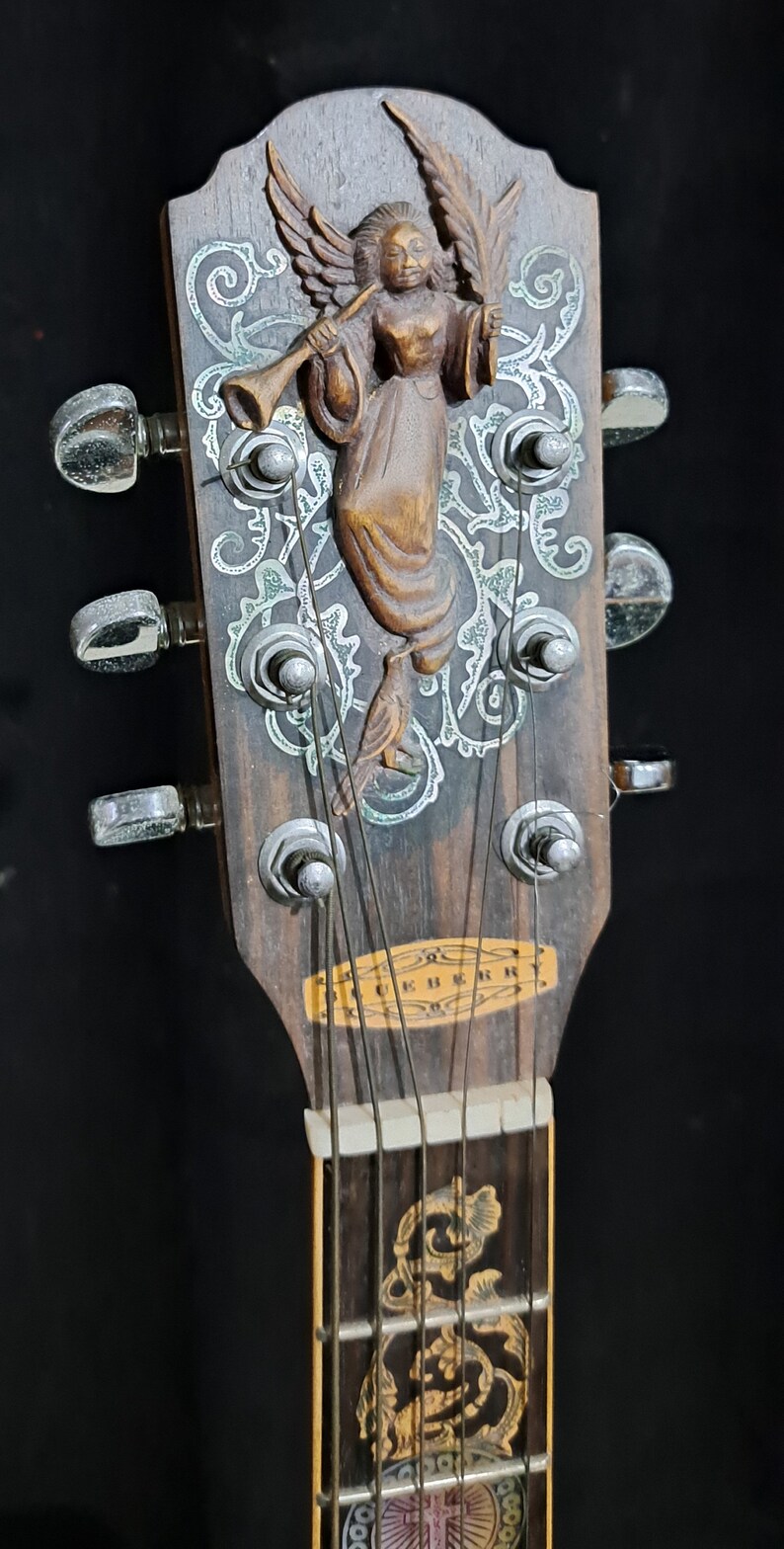 Blueberry Handmade Acoustic Guitar - Dreadnought Faith Motif - Etsy